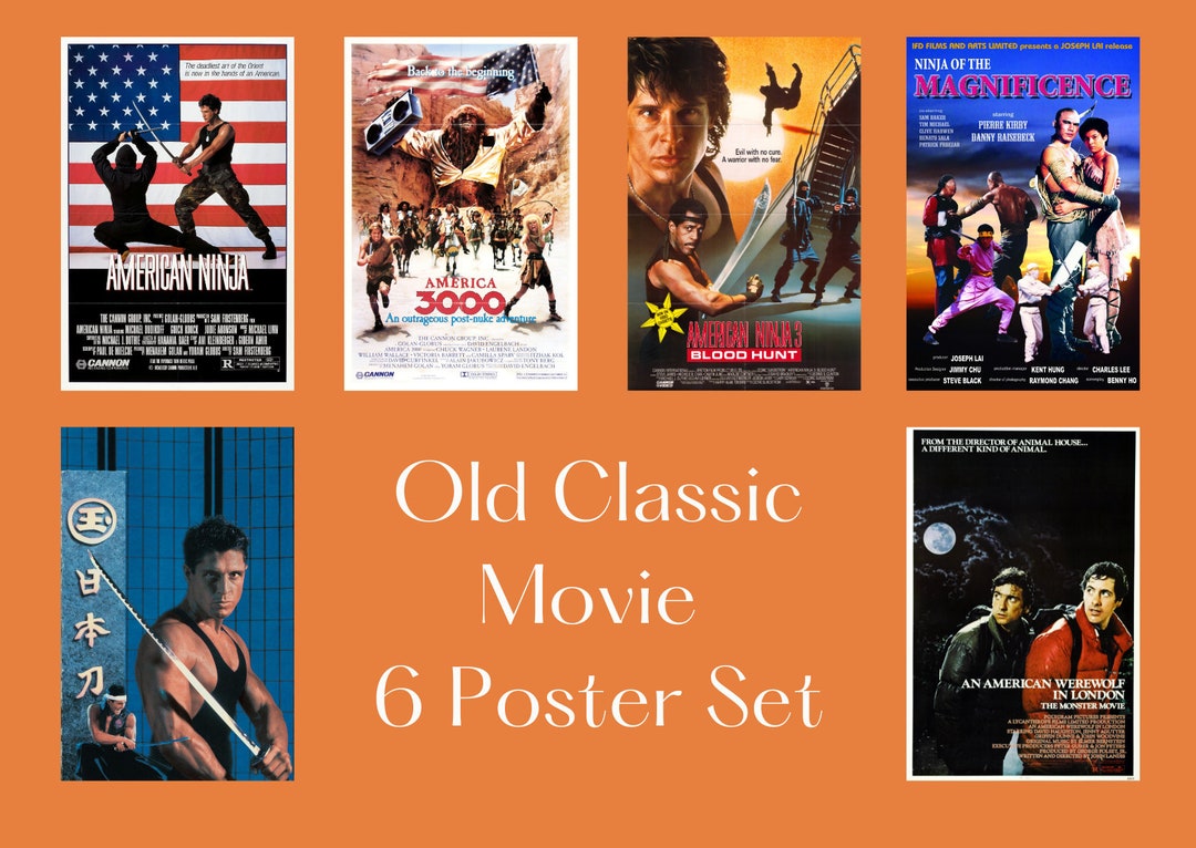 Old Classic Movie Set Poster Print, Different Designs, Vintage Classic ...