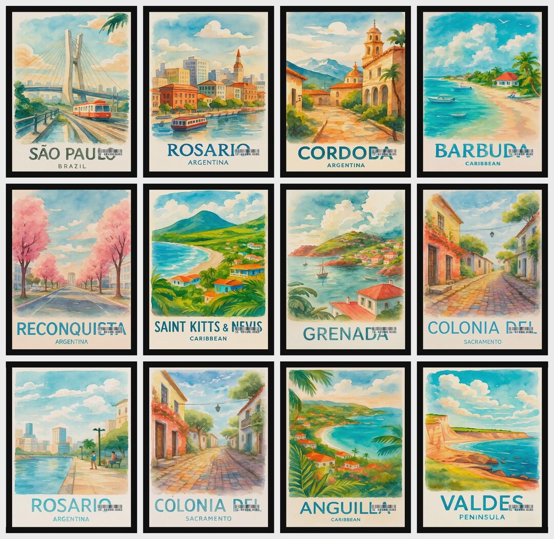 Colonial Towns & Coastal Gems – A3 A4 A5 Travel City Posters - Etsy