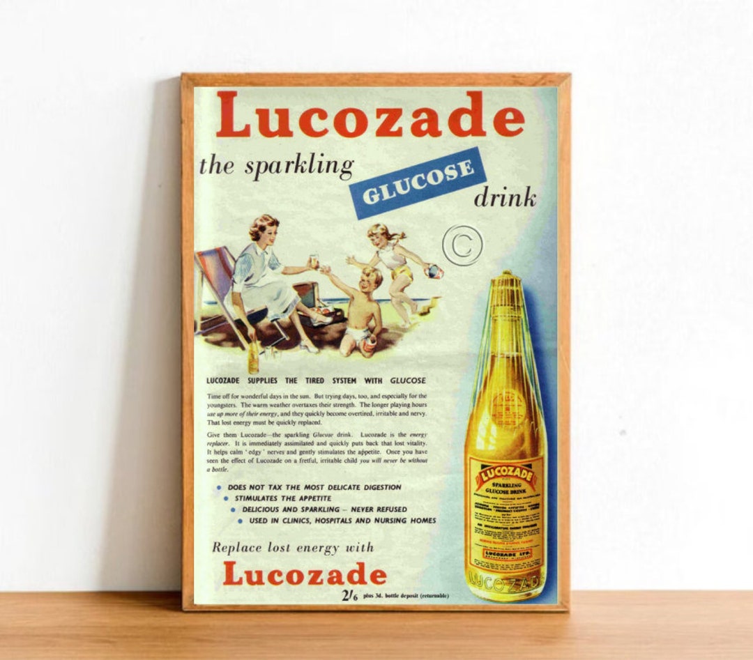 Retro Lemonade Advertisement Poster Print, Vintage Woman Family Soda ...