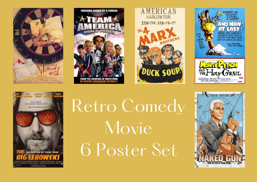 Retro Comedy Movie Set Poster Print Different Designs - Etsy