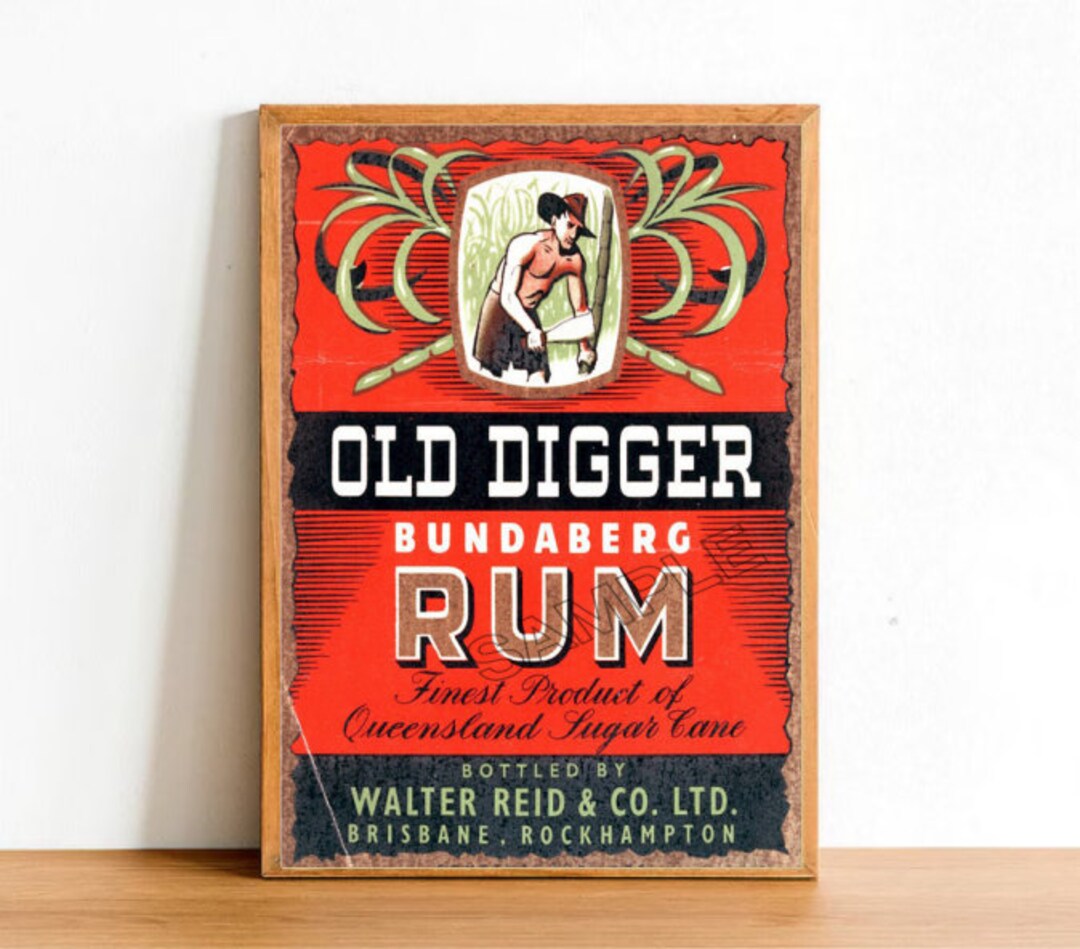 Rum Advertisement Poster Print, Retro Vintage Drink Bulletin Sign Wall ...