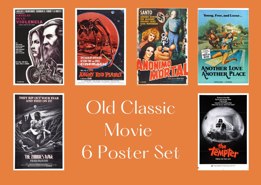Old Classic Movie Set Poster Print Different Designs Vintage - Etsy