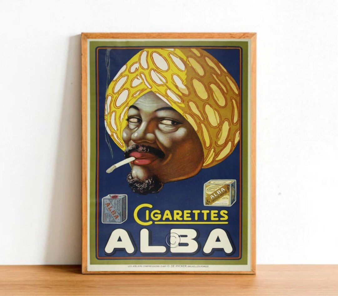 Retro Smoking Advertisement Poster Print, Vintage Smoke Man Bulletin ...