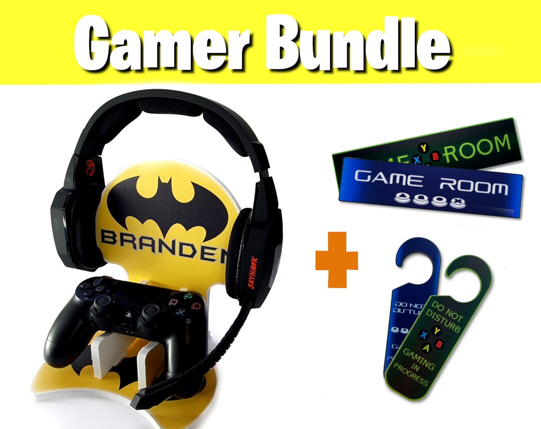 Personalised Gaming Bundle Controller Headset Stand Gamer - Etsy UK