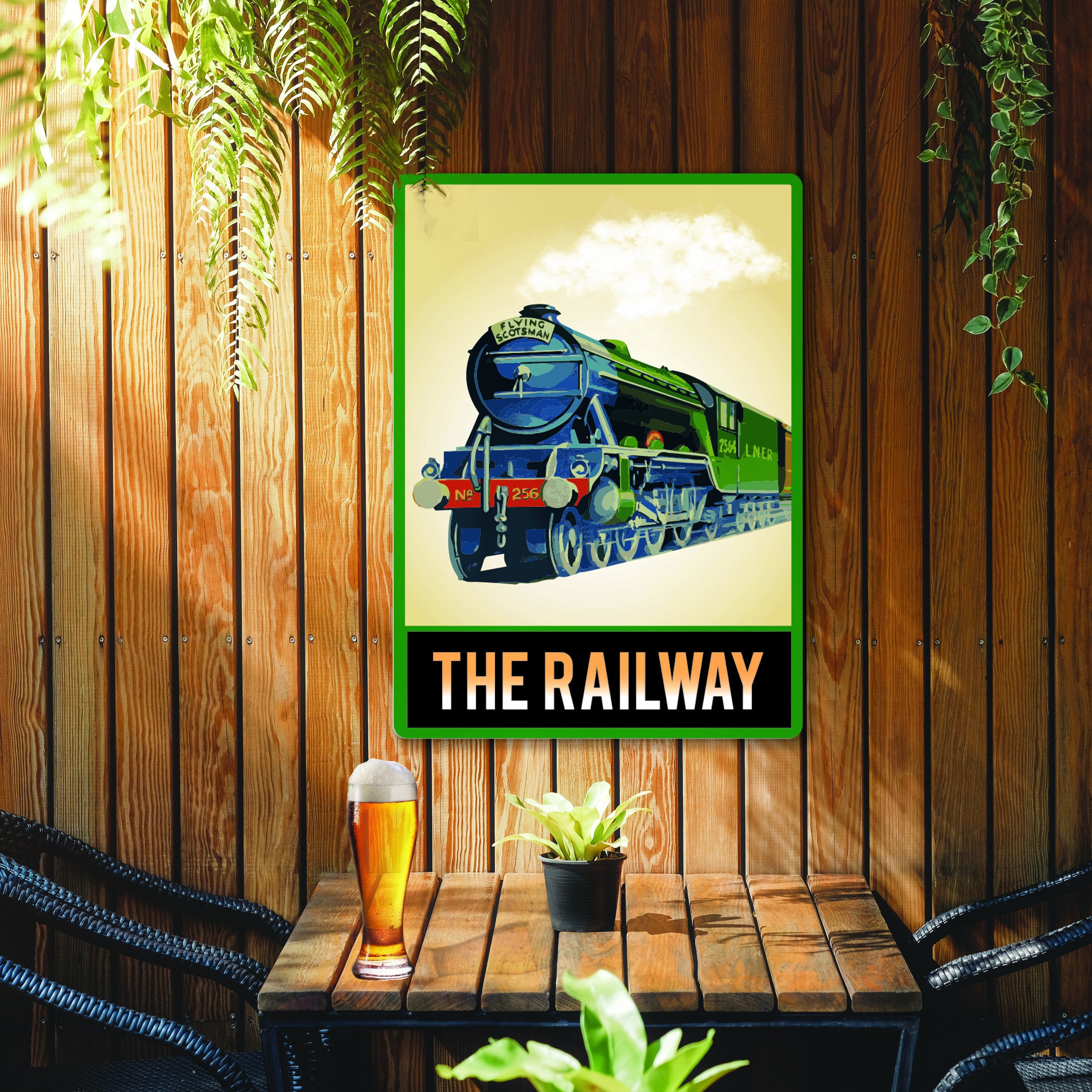 Personalised Hanging Pub/ Bar Sign Pub Style Outdoor Hanging | Etsy