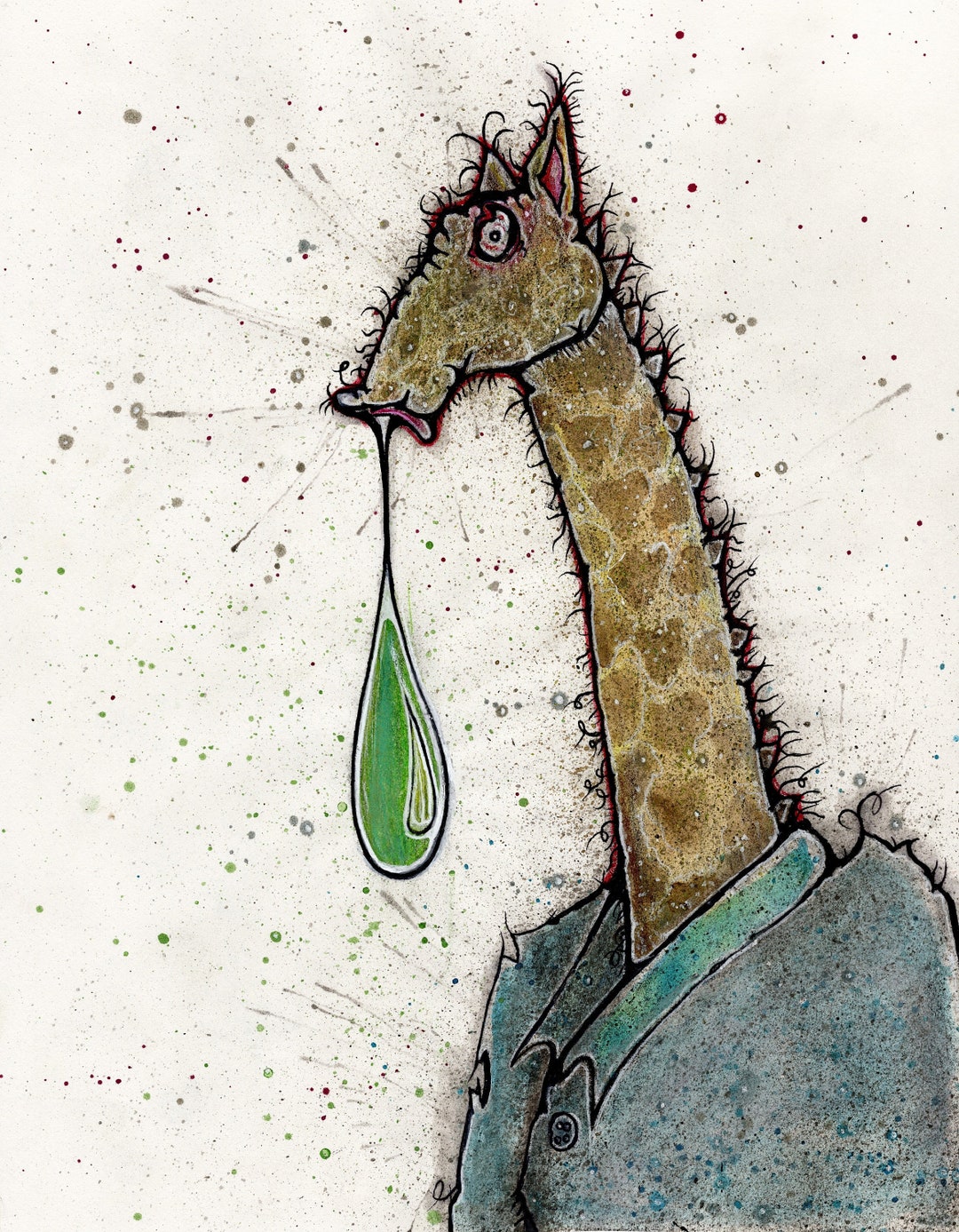 Phallic Press 8 1/2 X 11 Original Watercolor Drawing - Etsy