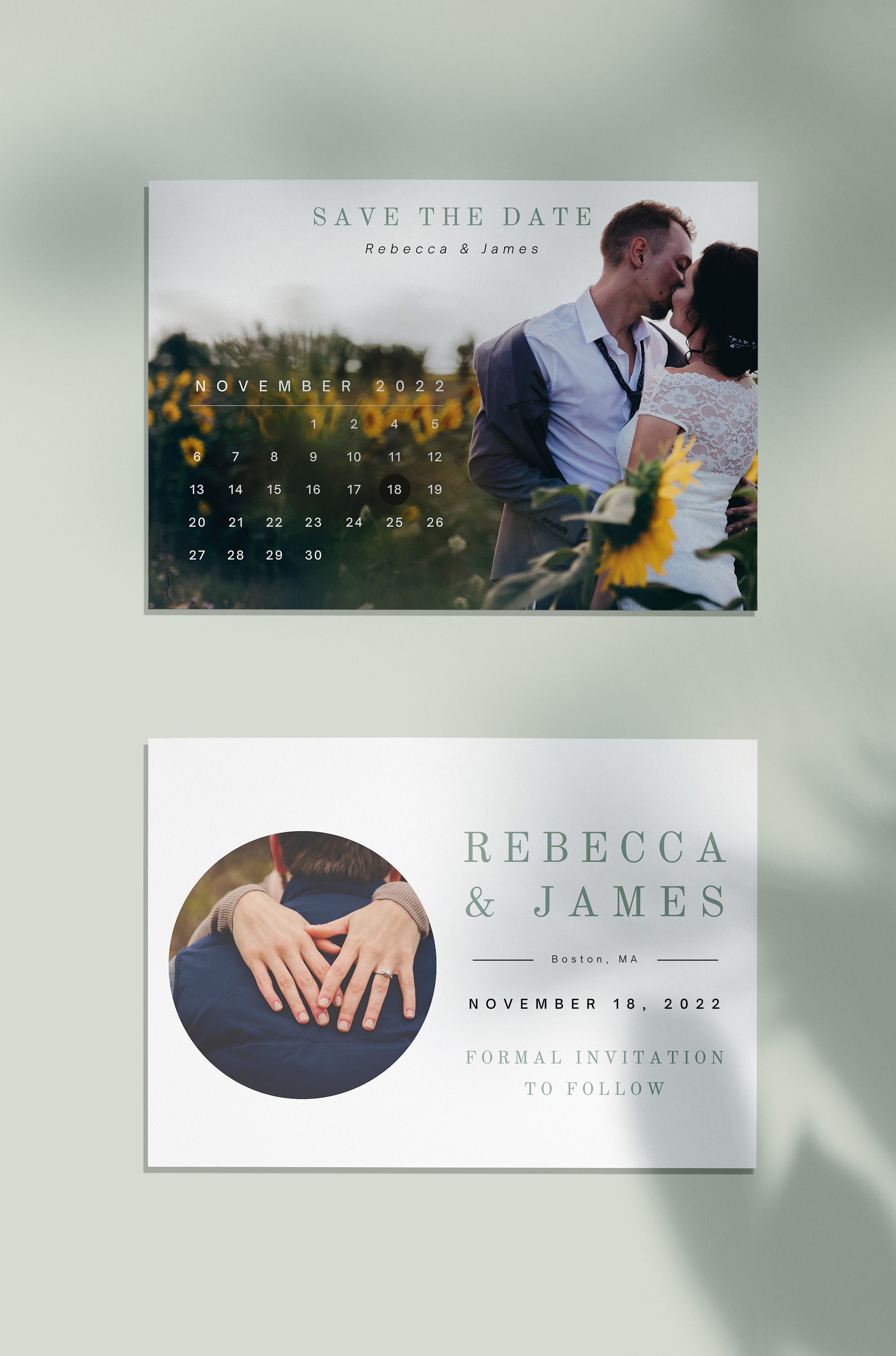 Photo Calendar Save the Date Template for Canva I Editable and ...
