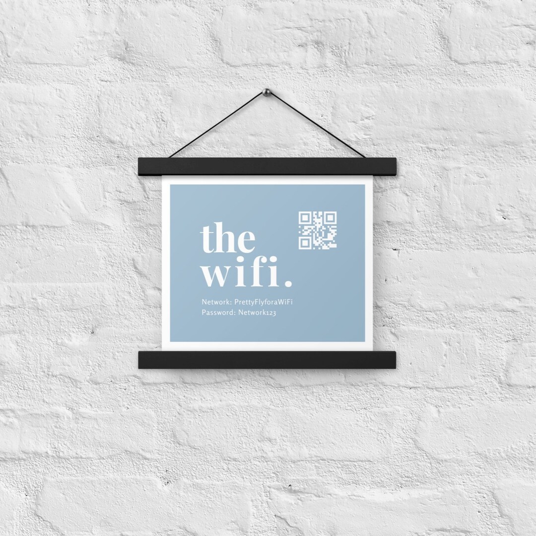 Custom Wifi Hanging Sign With QR Code for Automatic Connection - Great ...