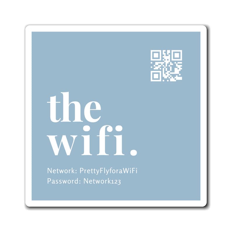 Custom Wifi Sticker With QR Code for Automatic Connection - Great for ...