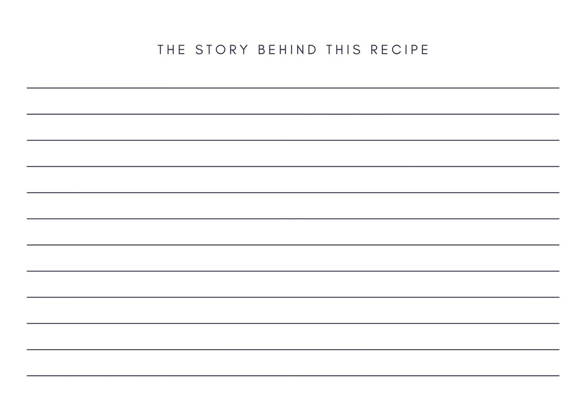 Simple Family Recipe Card Template for Canva I Editable and ...