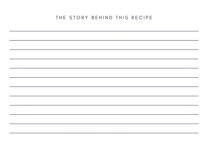 Simple Family Recipe Card Template for Canva I Editable and ...