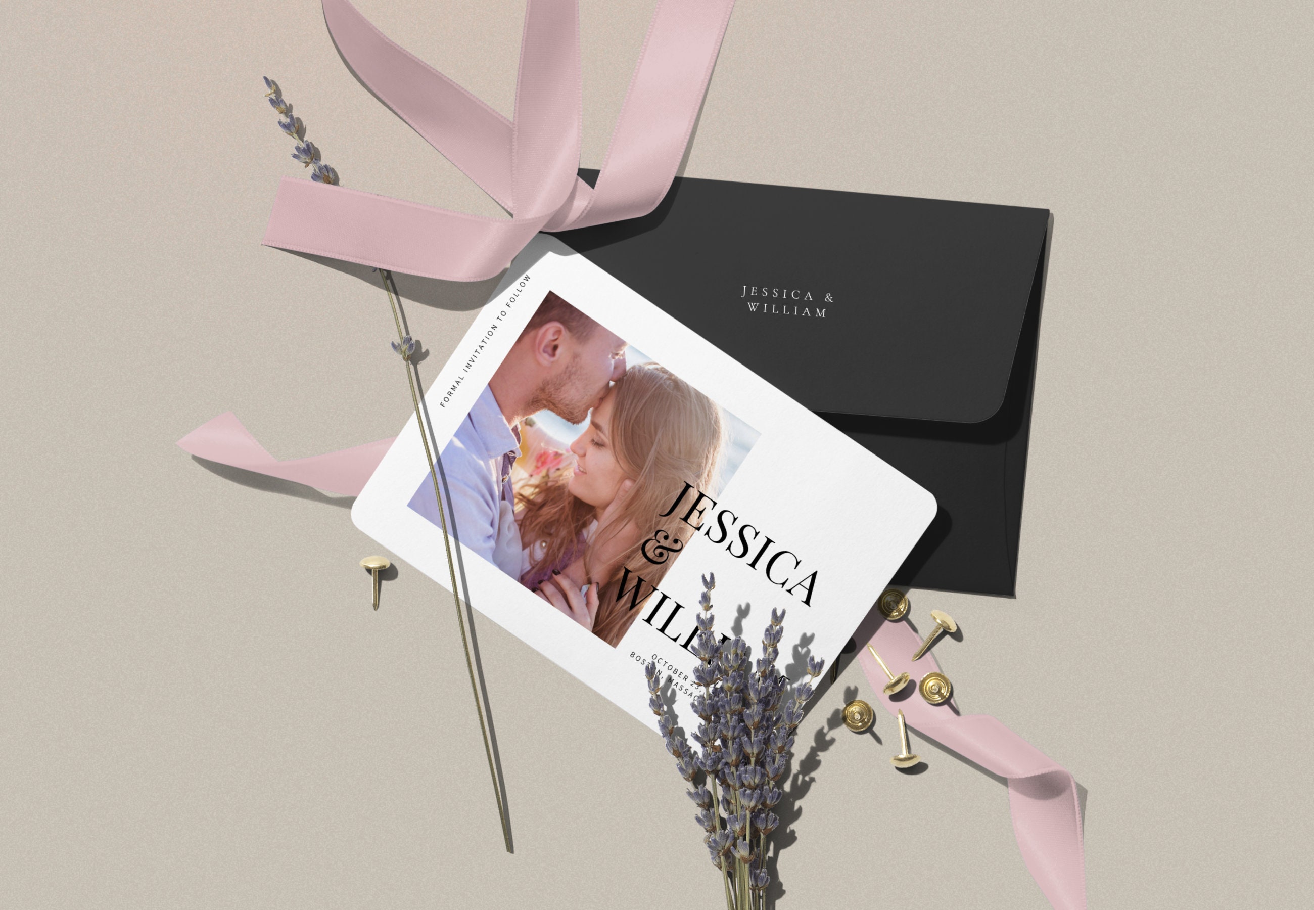 Classic Save the Date Template for Canva I Editable and Customizable ...