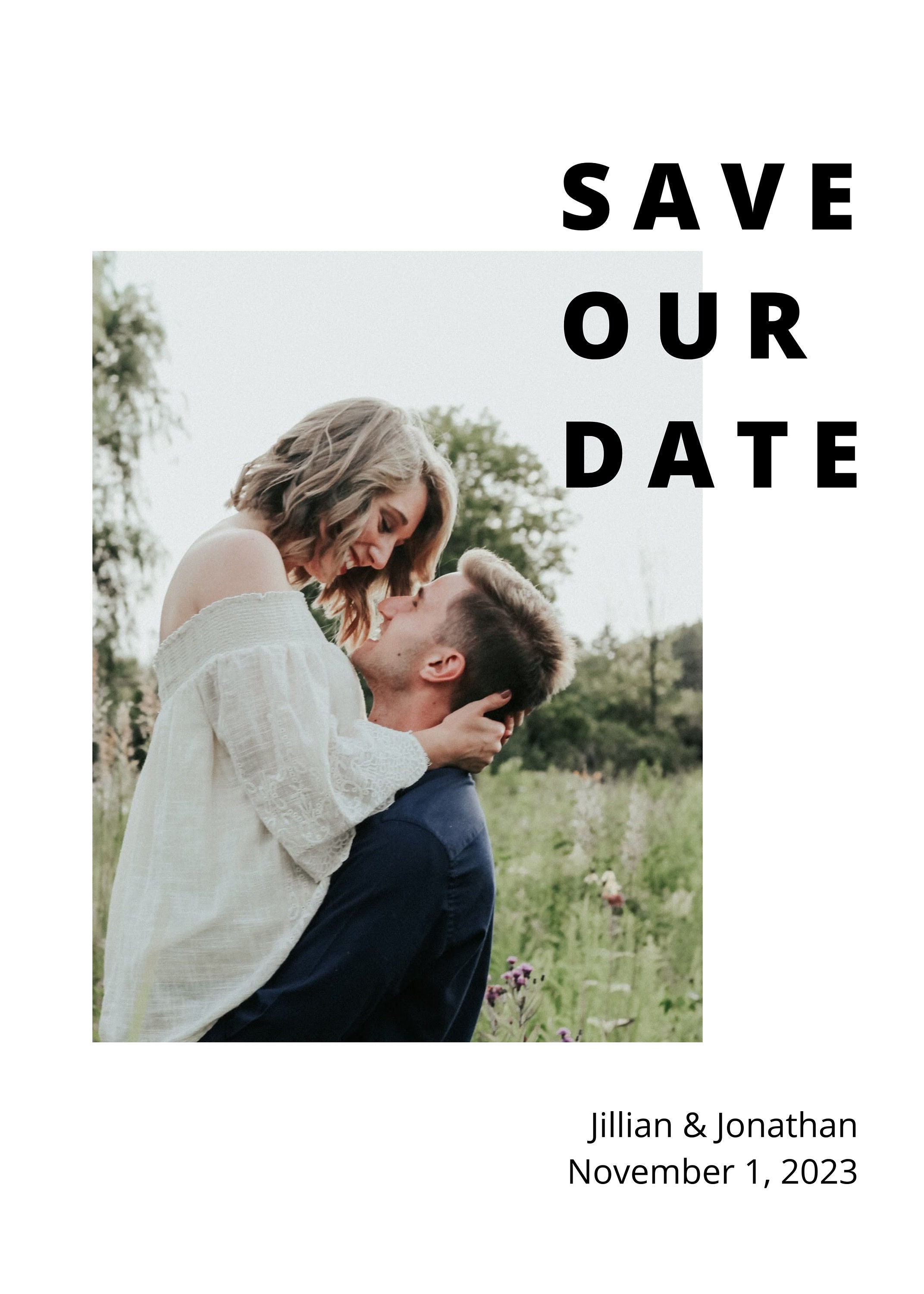 Clean & Bold Save the Date Template for Canva I Editable and ...