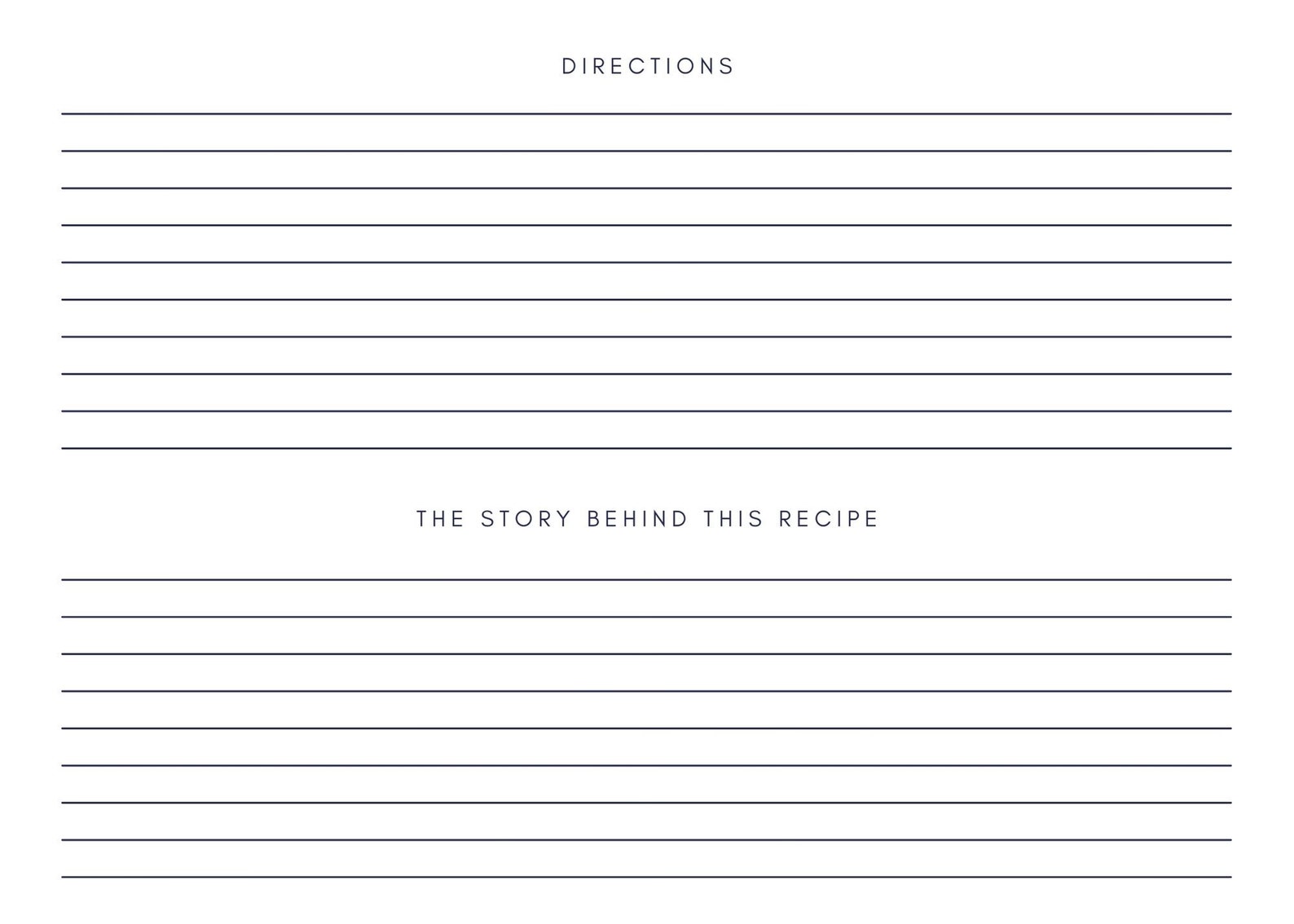 Simple Family Recipe Card Template for Canva I Editable and ...