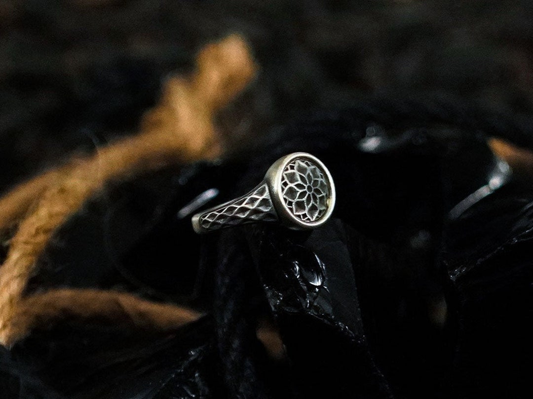 Mandala Sterling Silver Signet Ring, Mandala the Universe Symbol ...