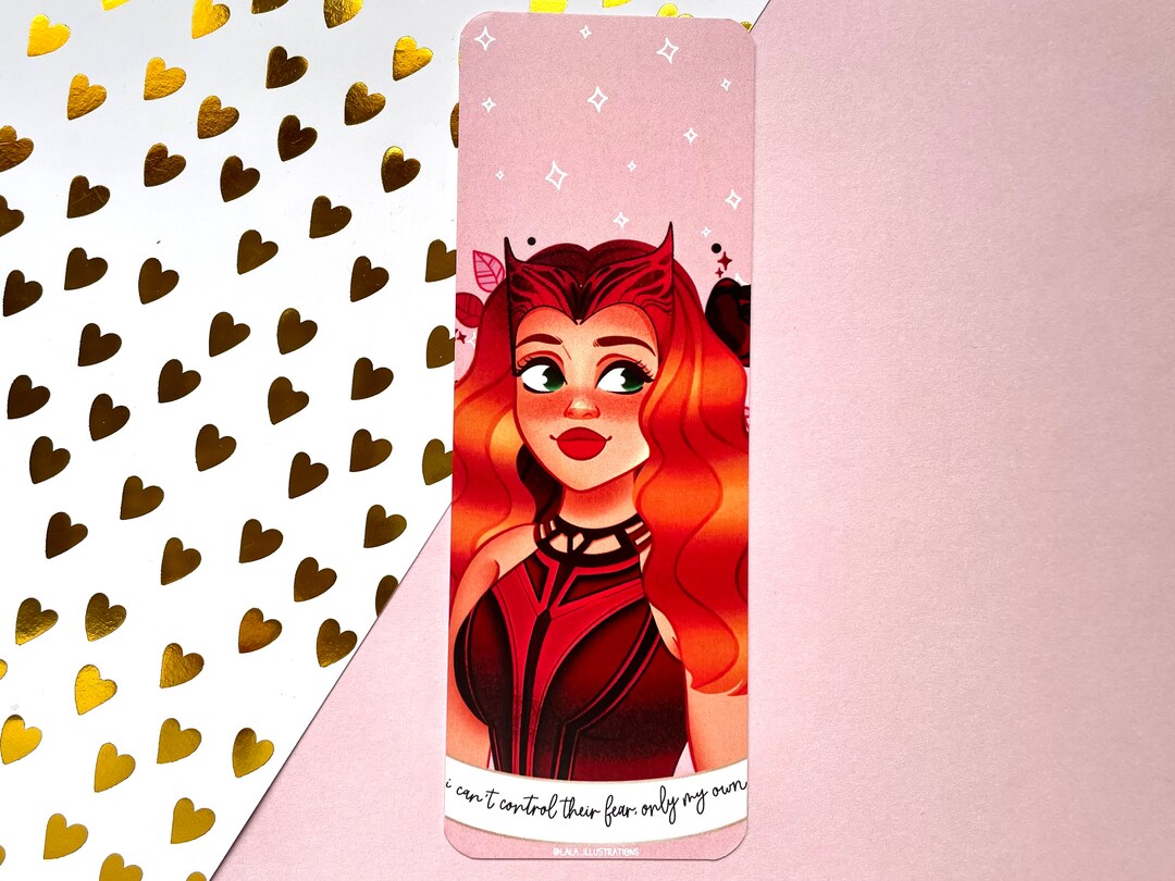 Bookmark Inspired in Wanda Maximoff Scarlet Witch Wandavision Digital ...