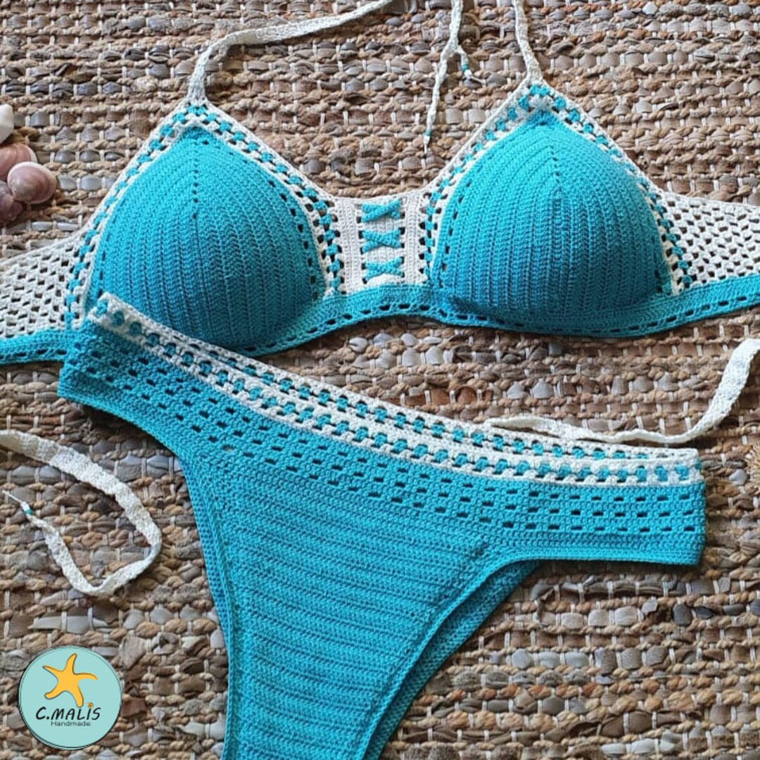 Handmade Bikini Crochet Bathing Suit, Elegant Bikini for Beach, Made to ...