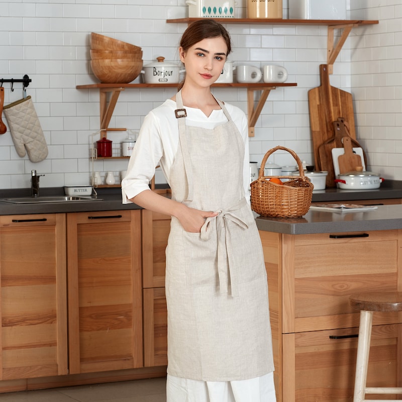 Natural Linen Apron - Etsy