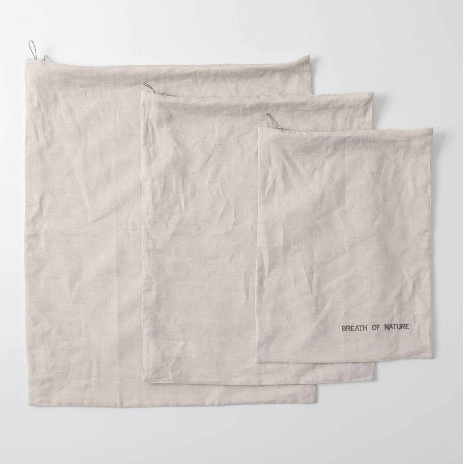 Linen Laundry Zippered Bags Pack of 3 Linen Reusable Storage - Etsy