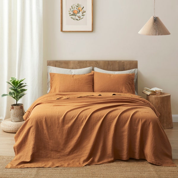 Rust Linen Duvet - Etsy