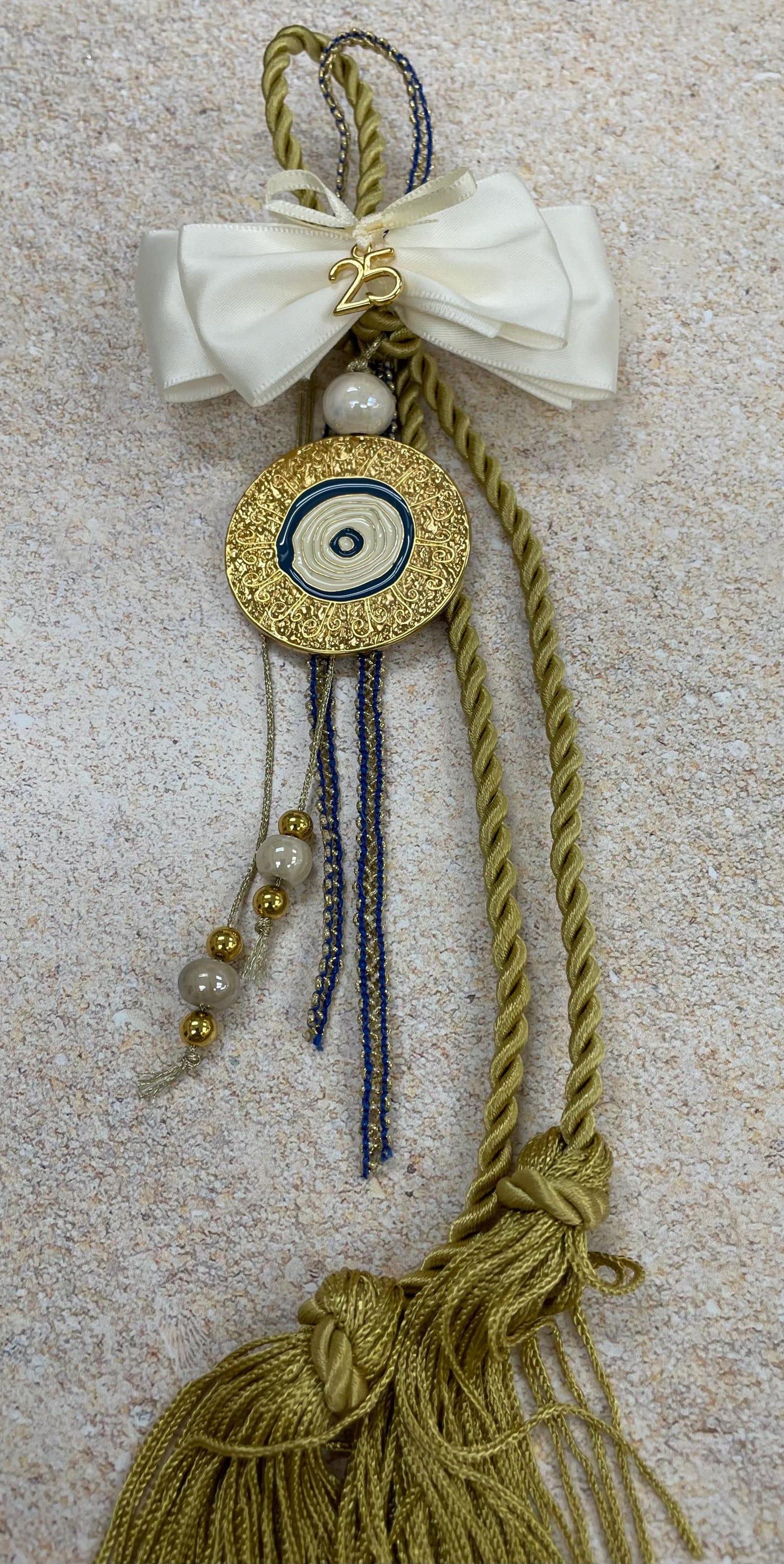 New Years Evil Eye Lucky Charm- 2025 Gouri- Mati Charm 2025 - Etsy