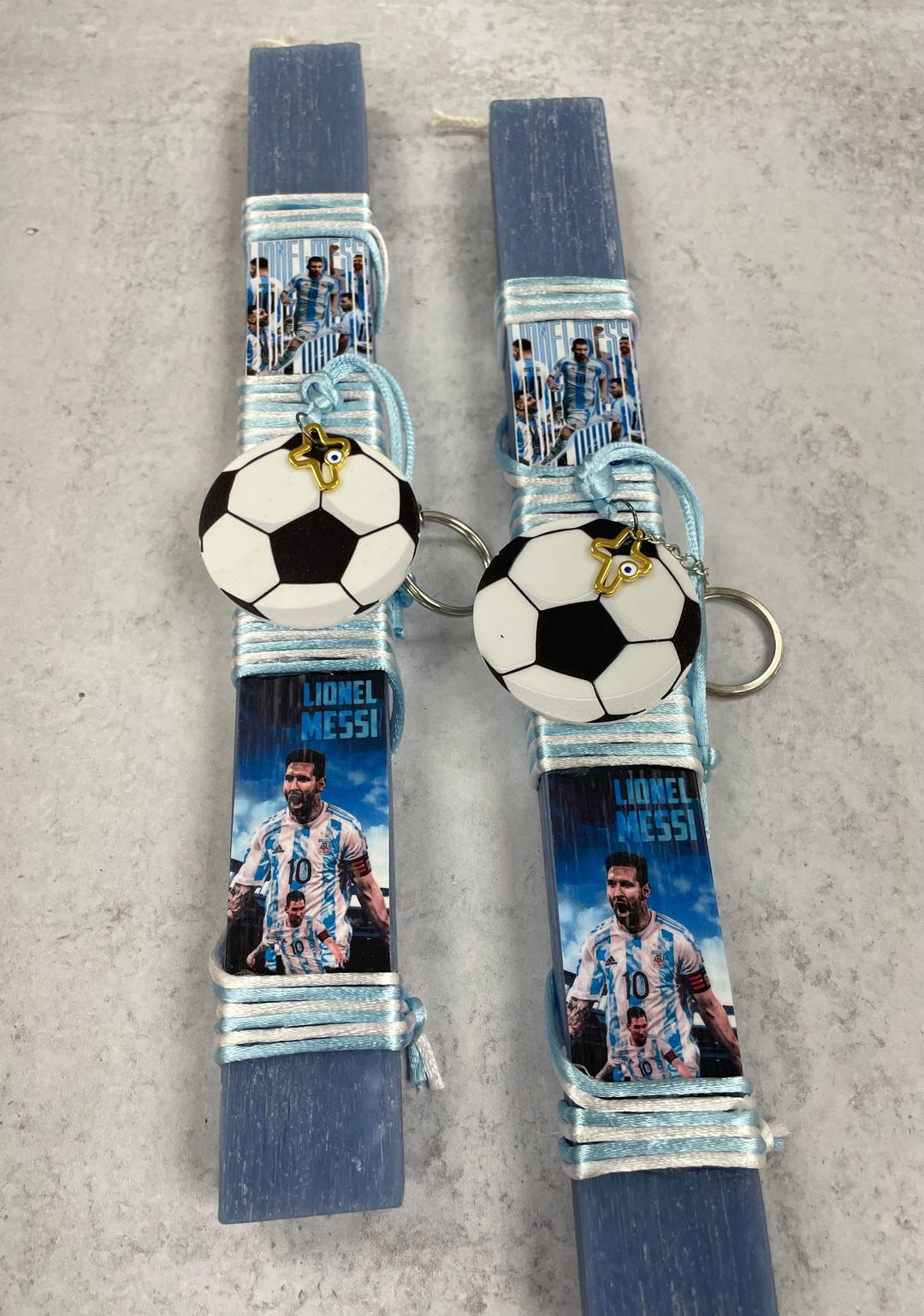 Soccer Theme Easter Candle- Lionel Messi Greek Orthodox Easter Lambatha ...