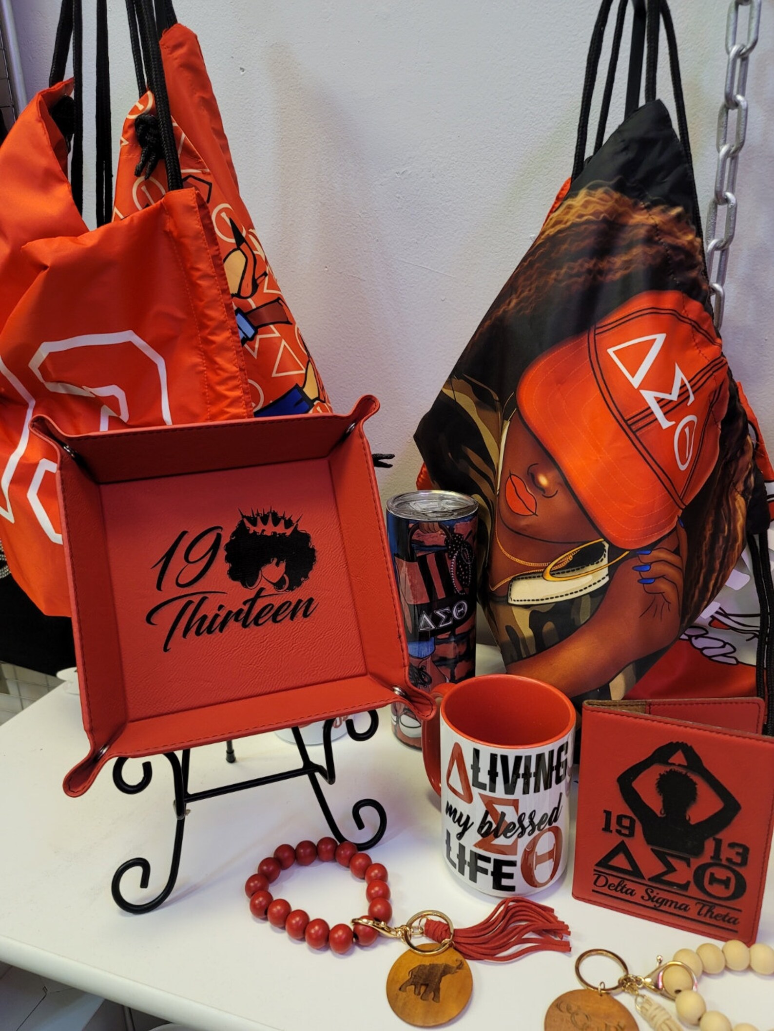 Delta Sigma Theta Leatherette Snap Tray| Accessories Tray| Change Tray ...