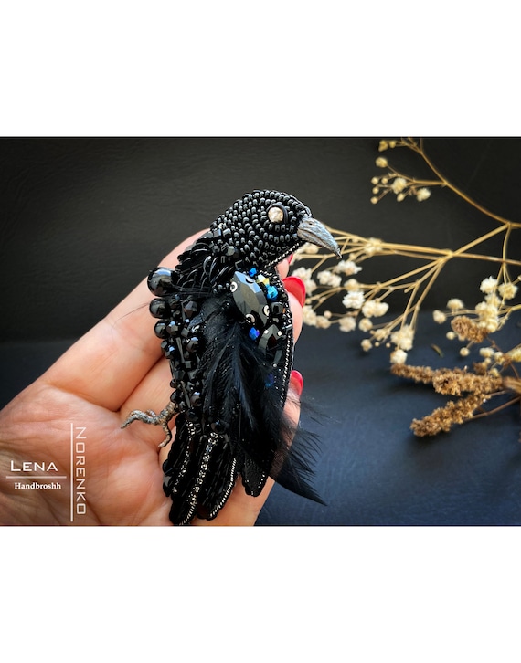 Raven brooch store