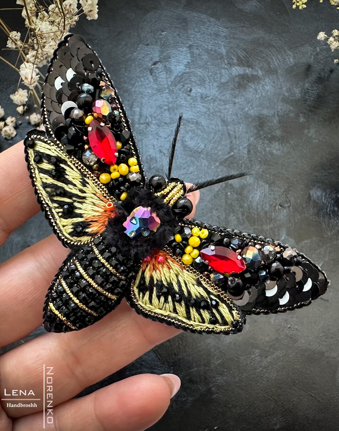 Death Head Moth Jewelry Hawkmoth Gothic Brooch Bug Pin Brooch Handmade ...