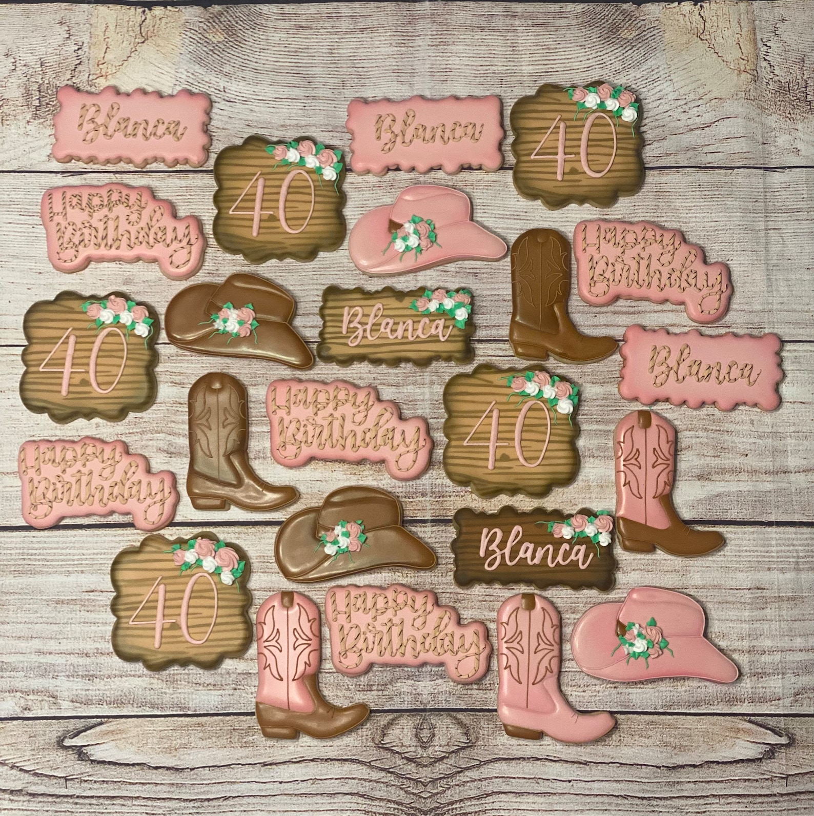 Country Western Birthday Cookies/ Western Birthday Cookies/ Cowgirl ...