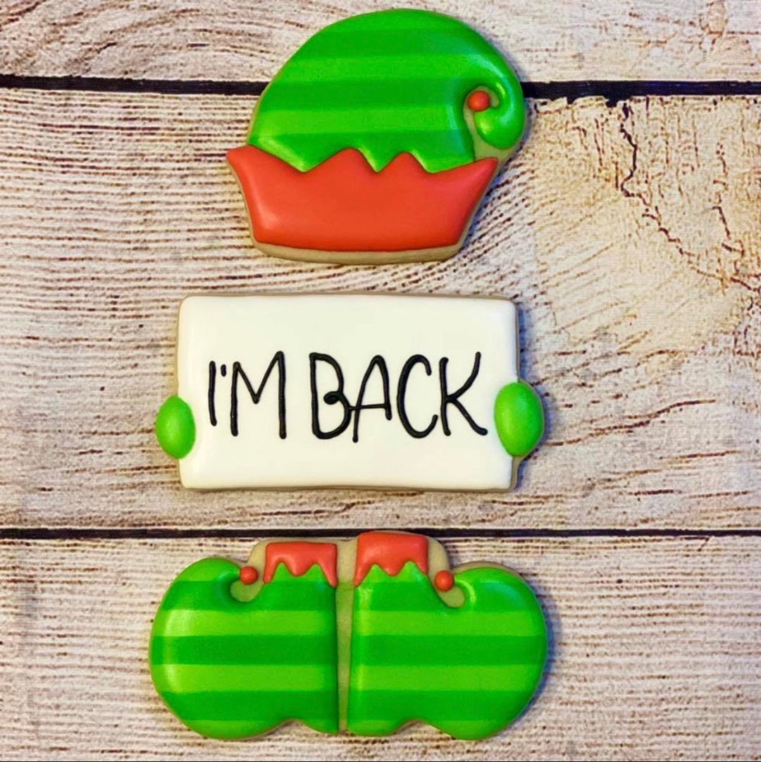 Christmas Elf Cookie/personalized Elf/merry Christmas/3 Piece Elf ...
