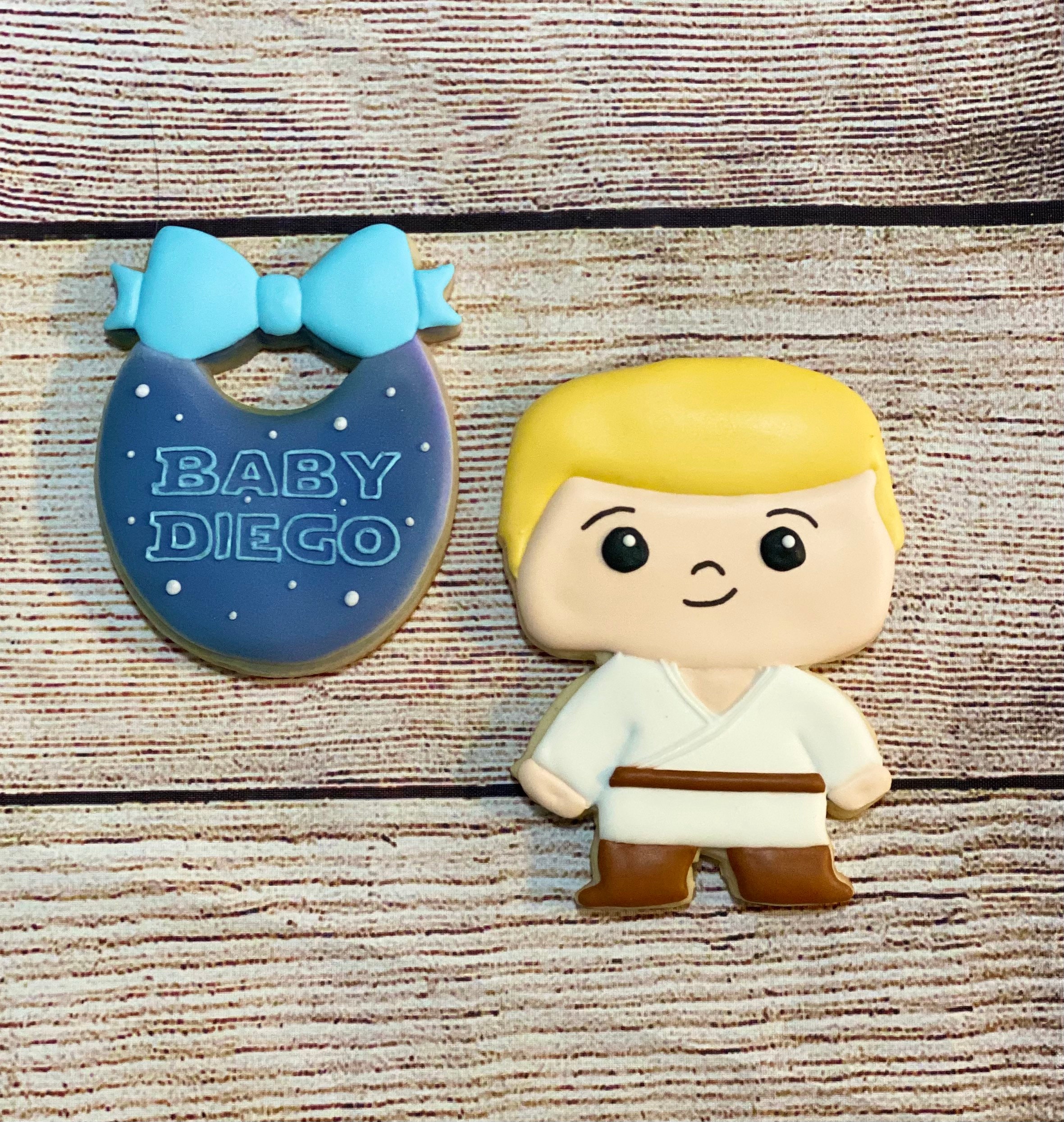 Star Wars Baby Shower Cookie Set/luke/bb8 Droid/lightsaber/rebel ...
