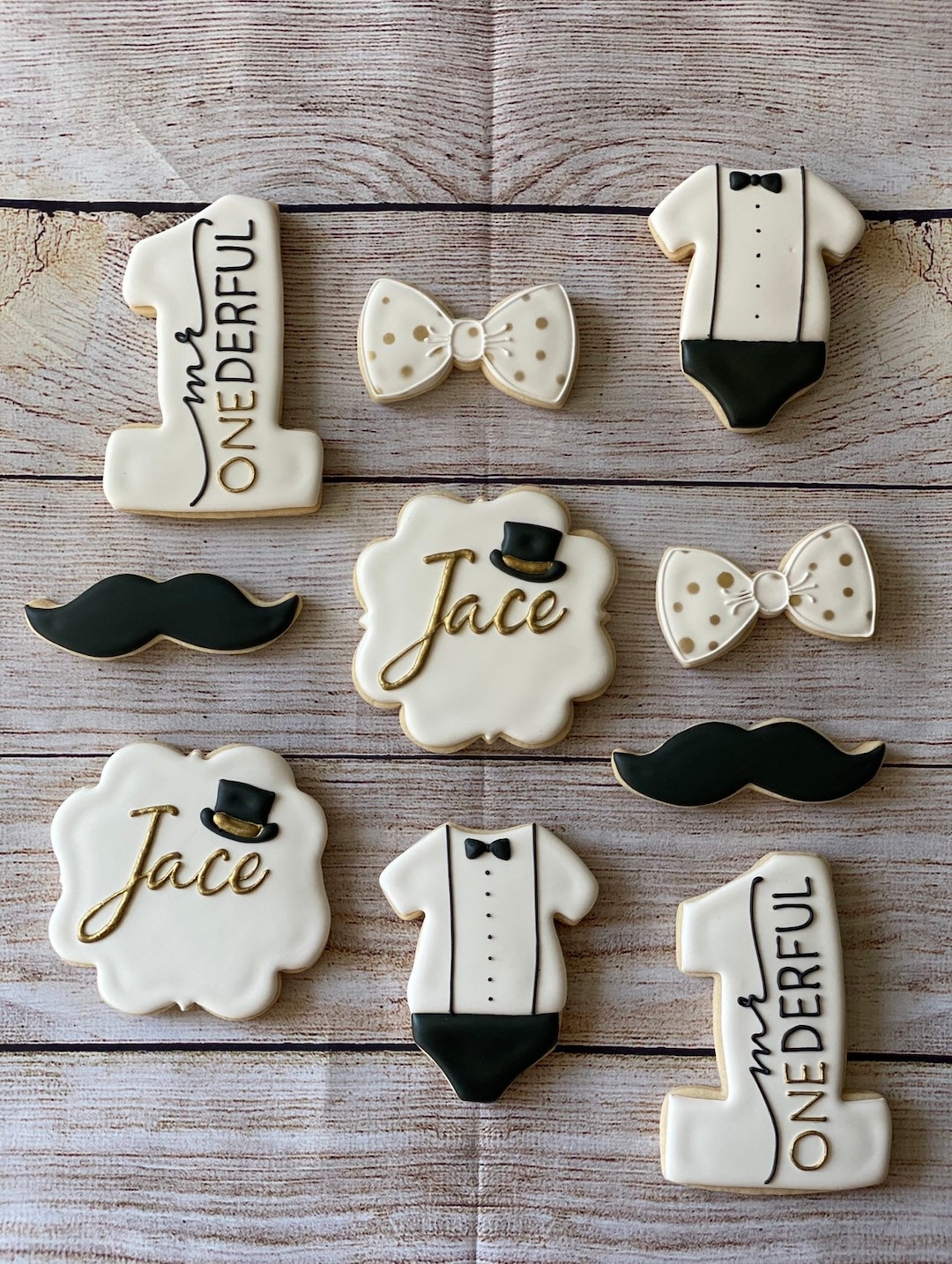 Mr. Onederful Cookies/1st Birthday Cookies/mustache Cookies/onesie ...