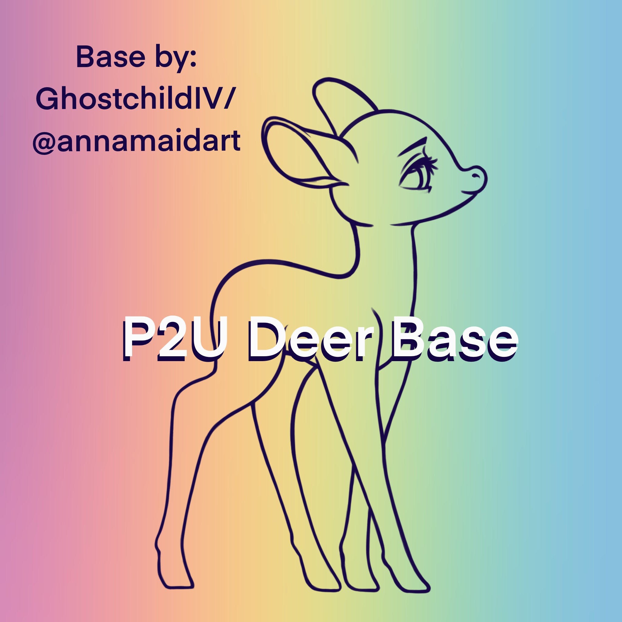 P2U Deer Base Procreate Stamp - Etsy