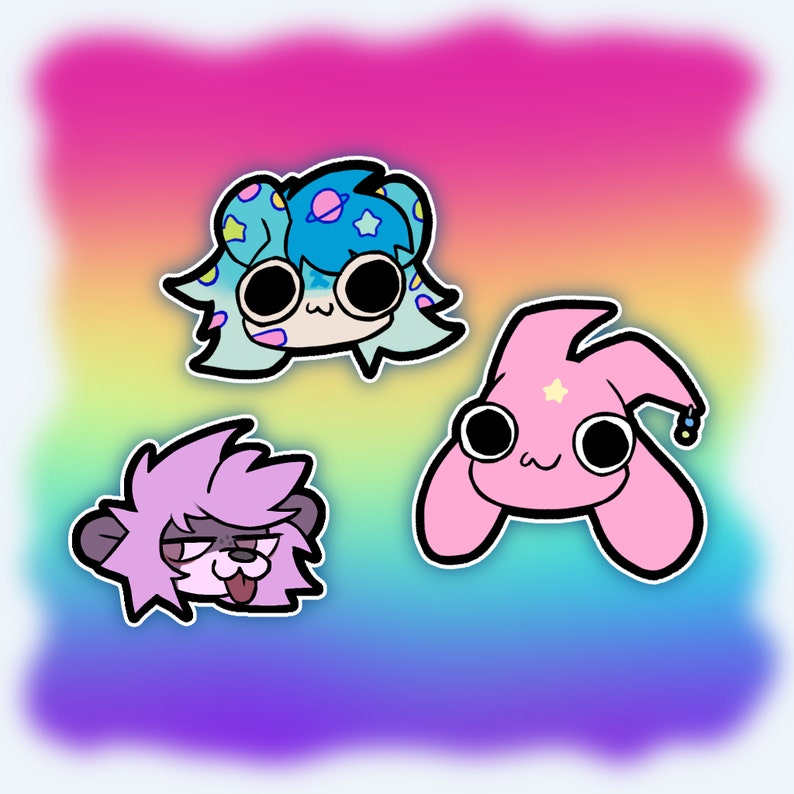 Doodle Sticker Style Headshot Commissions - Etsy