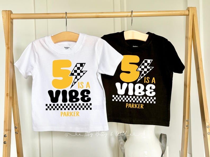 Five is a Vibe Fifth Birthday Shirt for Boy, Boy Cool Groovy 5th ...