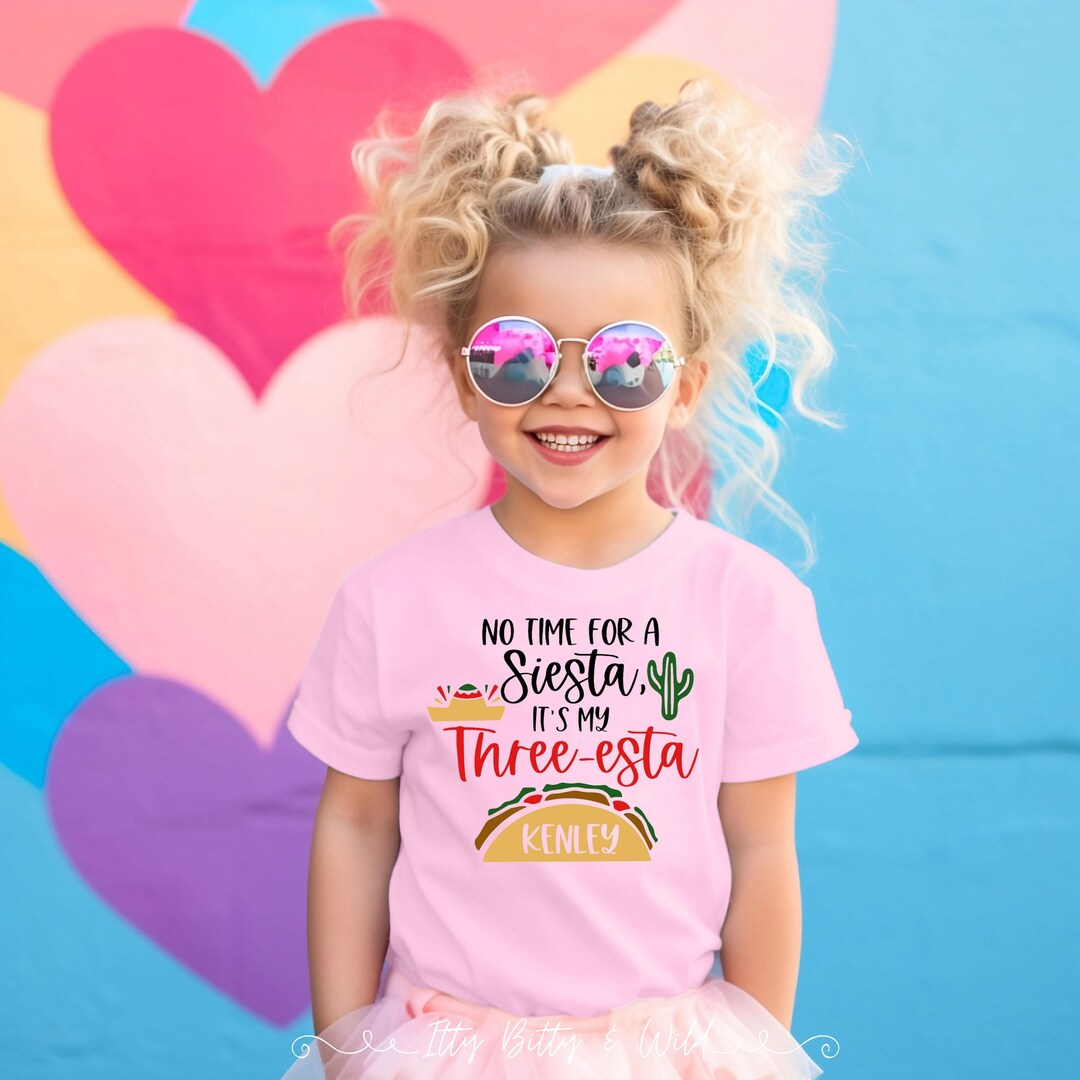 Three Esta Taco Third Birthday, Fiesta 3rd Birthday T-shirt, Taco Tuesday Birthday T-shirt With ...