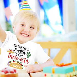 Three Esta Taco Third Birthday Fiesta 3rd Birthday T-shirt - Etsy