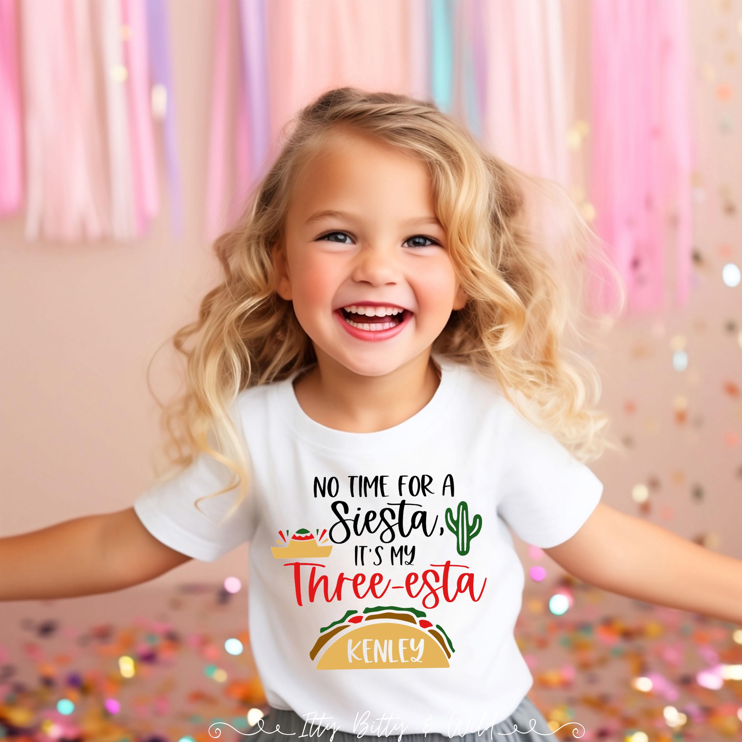 Three Esta Taco Third Birthday, Fiesta 3rd Birthday T-shirt, Taco ...