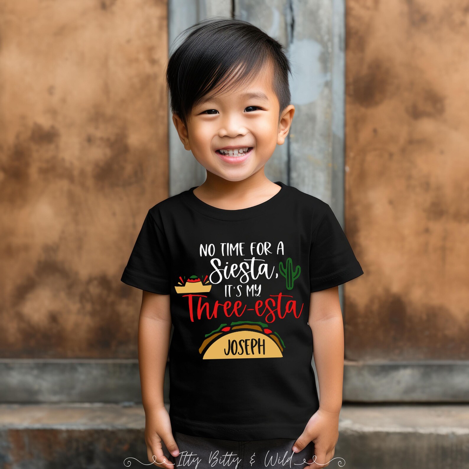 Three Esta Taco Third Birthday, Fiesta 3rd Birthday T-shirt, Taco ...