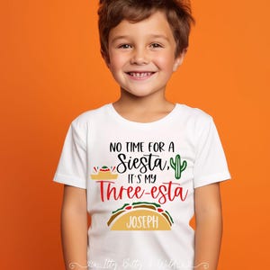 Three Esta Taco Third Birthday, Fiesta 3rd Birthday T-shirt, Taco Tuesday Birthday T-shirt With ...