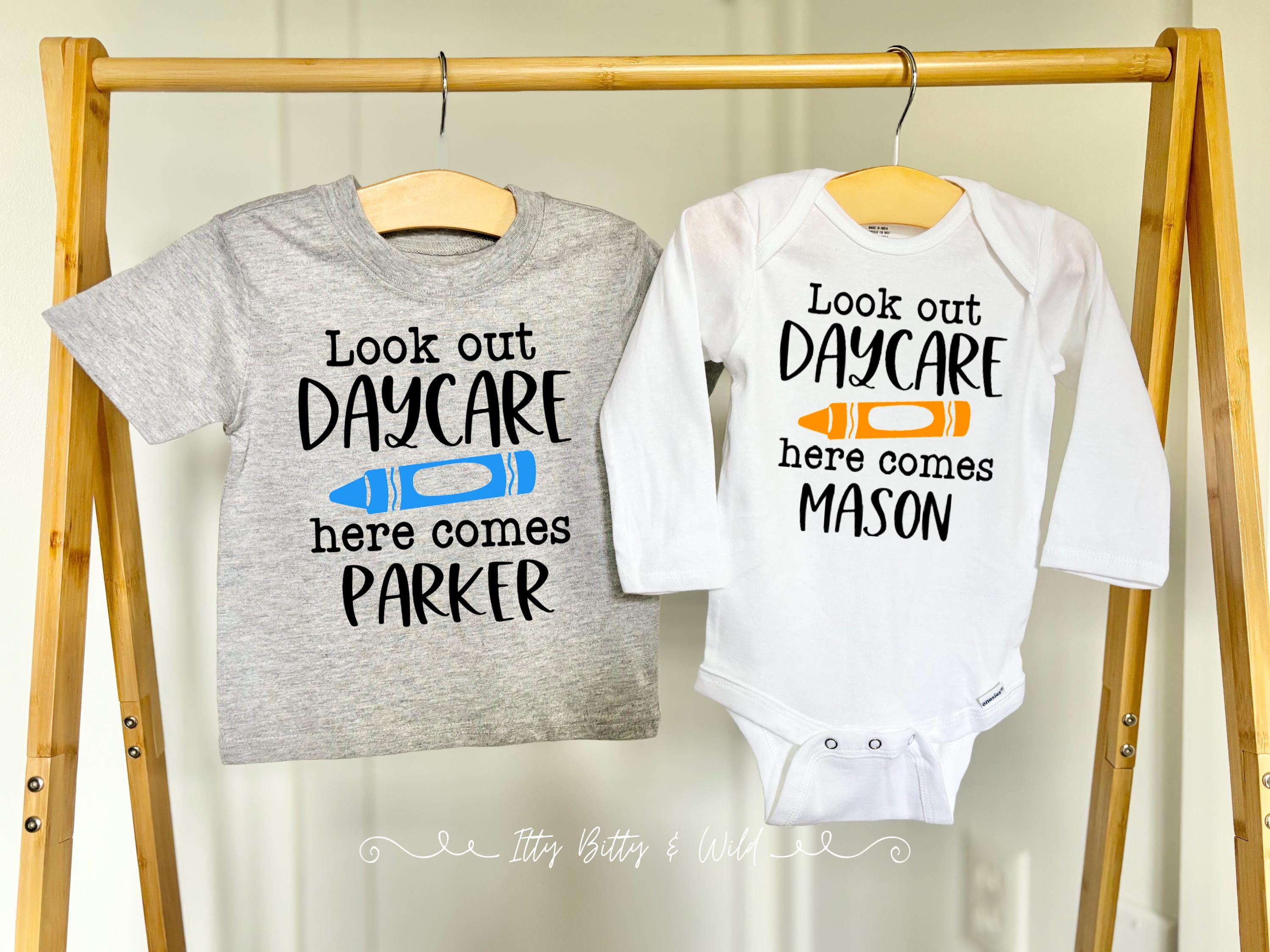 My First Day of Daycare Shirt for Boy, Personalized Lookout Daycare ...