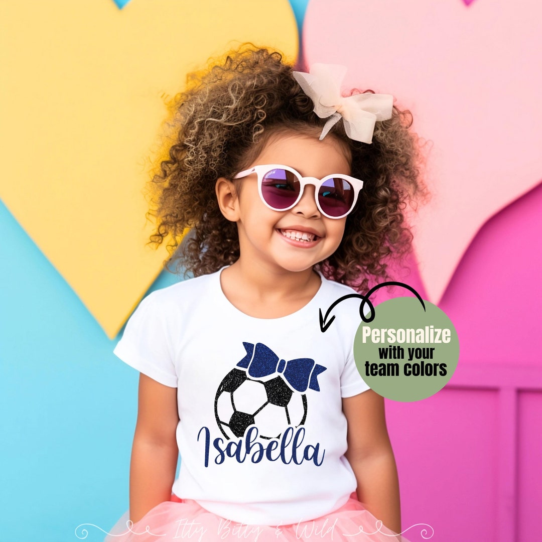 Personalized Soccer Shirt With Girl Name, Baby Girl Soccer Onesie ...