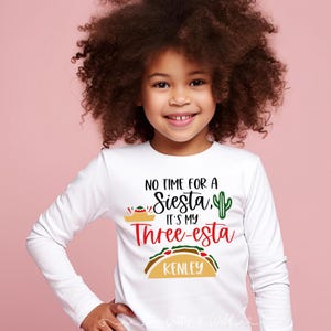 Three Esta Taco Third Birthday, Fiesta 3rd Birthday T-shirt, Taco Tuesday Birthday T-shirt With ...