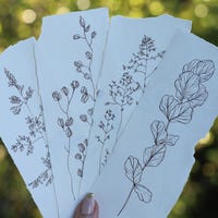 Minimalist Lovers Bookmark: Hand-drawn Hands Illustration in Black and ...