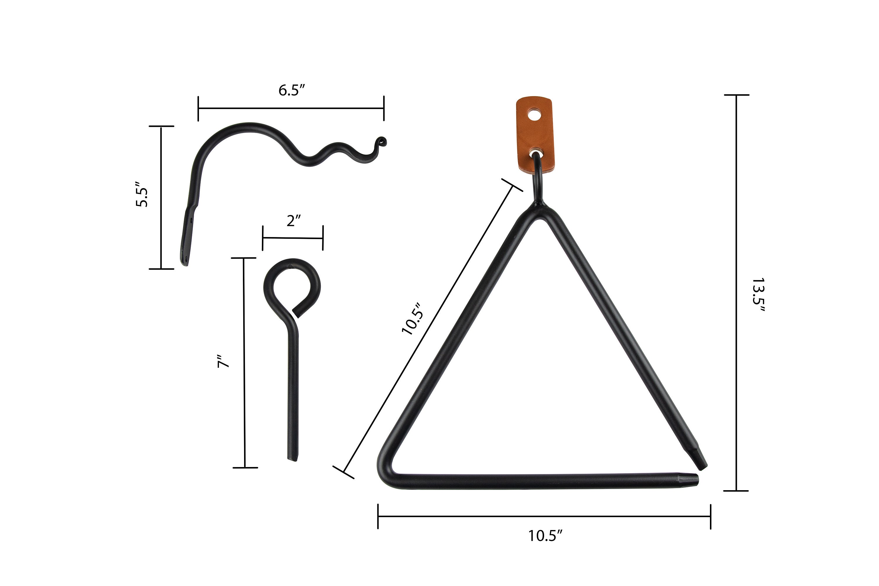 Triangle Dinner Bell Gong Black Wrought Iron Metal Amish | Etsy Australia