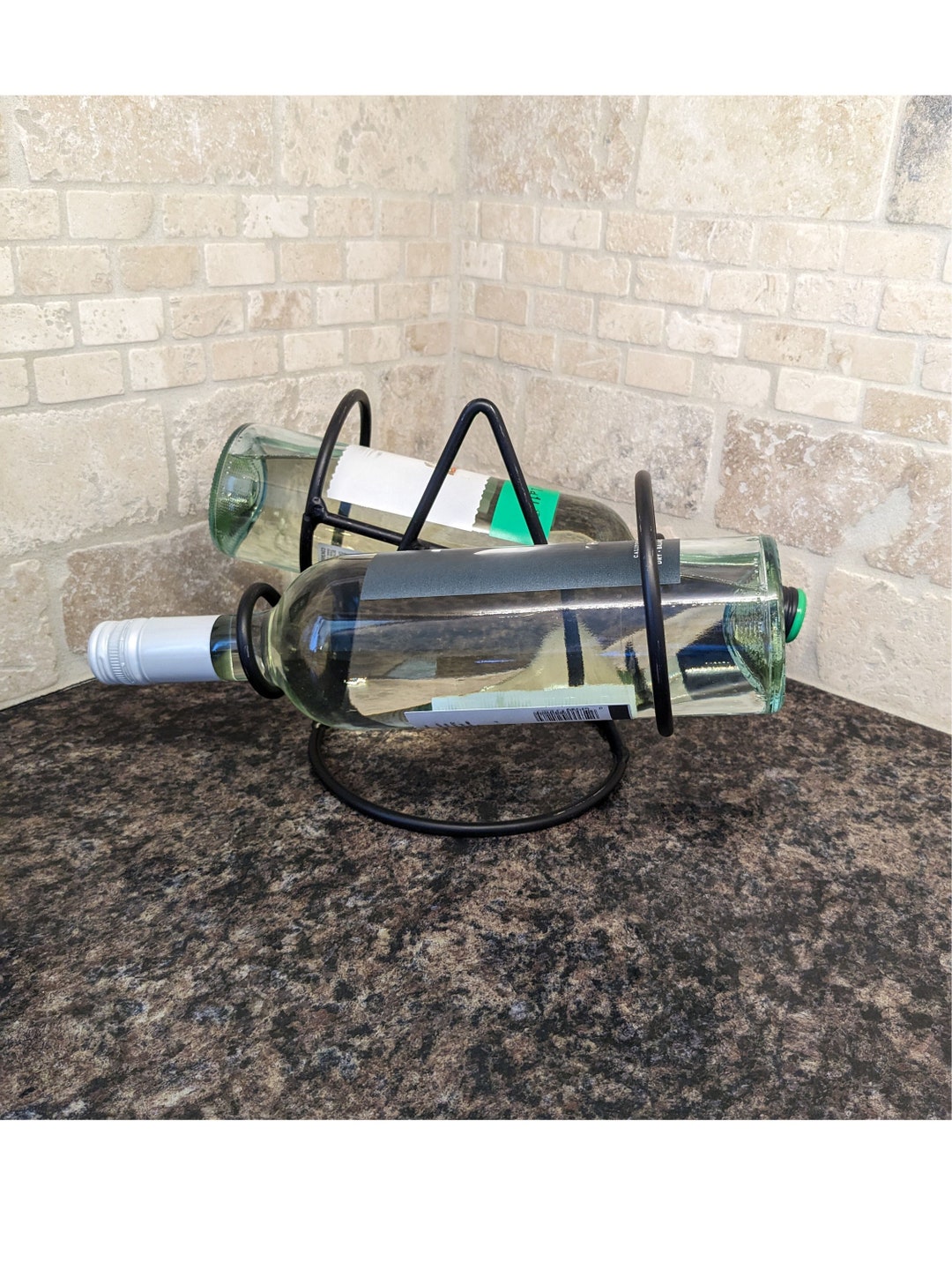 Wrought Iron Table Top Wine Rack 2 Bottle Handcrafted in Lancaster ...