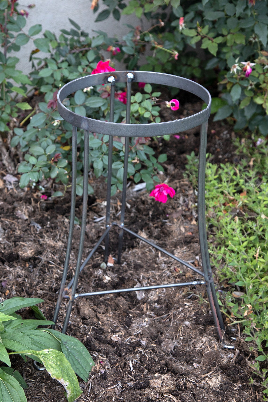 Large Orb Stand Outdoor Uncoated Garden Flowerbed Amish | Etsy