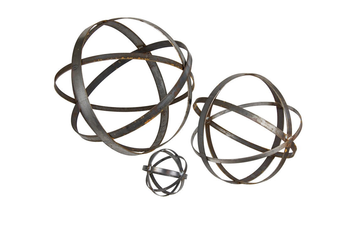 Rusty Metal Garden Orb Spheres Amish Handmade in USA - Etsy Canada
