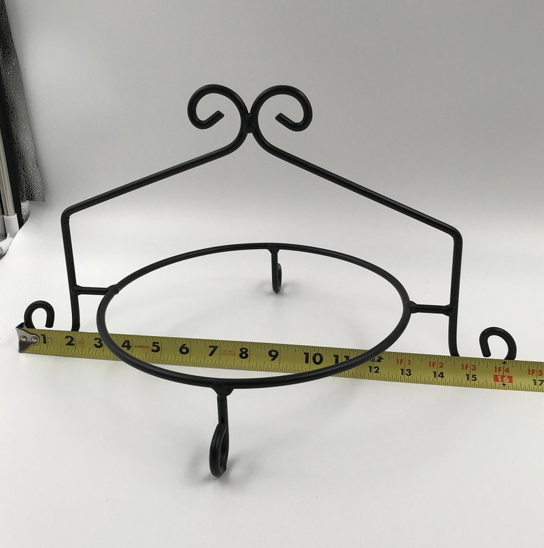 Black Wrought Iron Pie Plate Holder Stand | Etsy